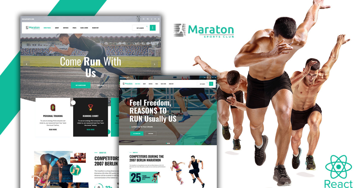 Marathon - Running Marathon React Template - TemplateMonster
