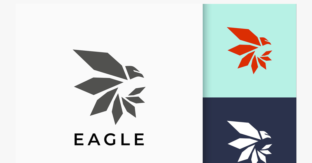 Logo orla nebo sokola v moderním tvaru - TemplateMonster