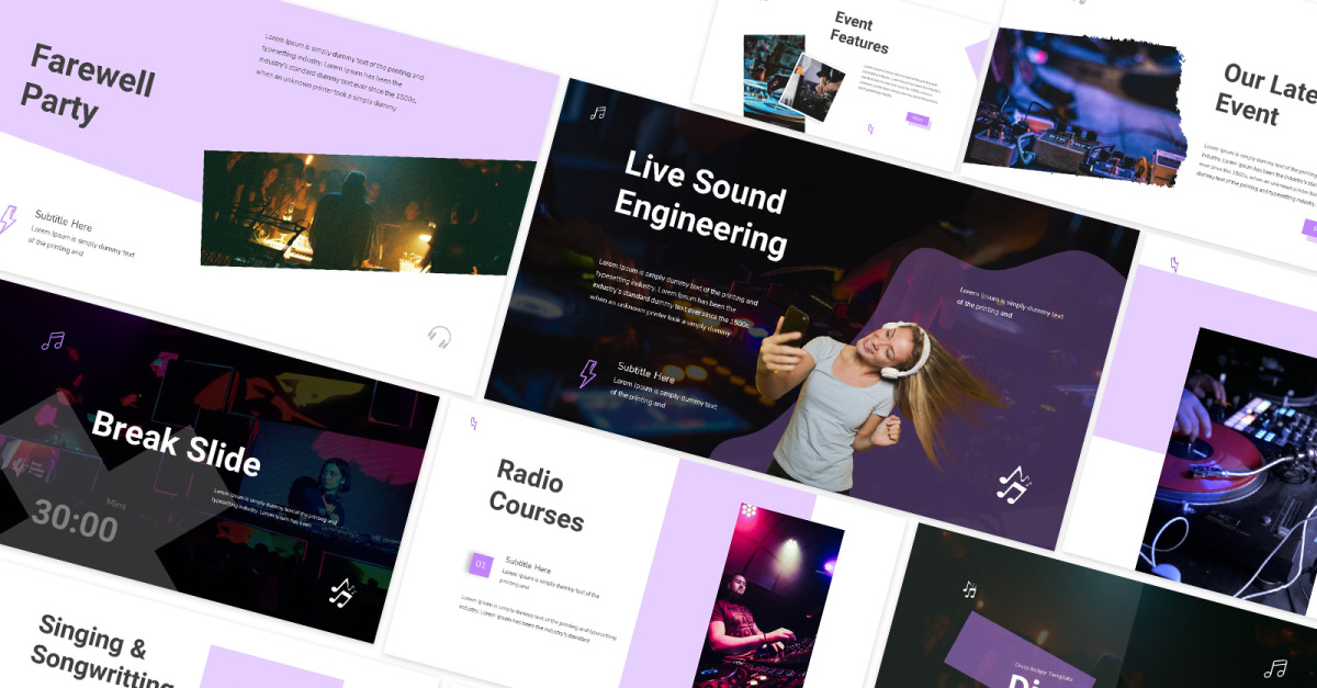 Discography DJ Googleslides Template - TemplateMonster