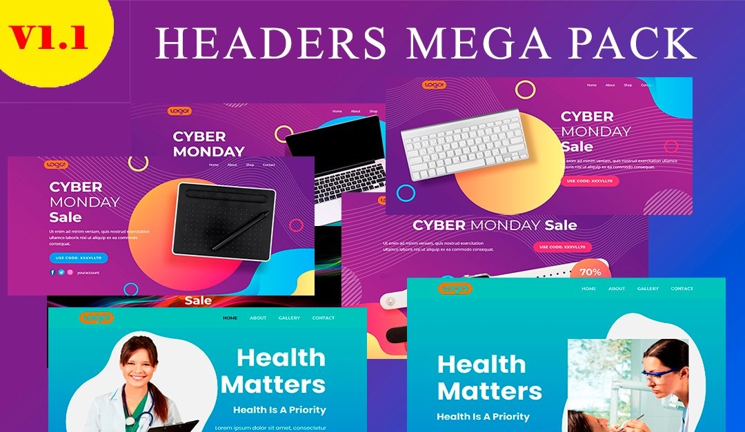 HeadersMegaPack - Special Header Pages - TemplateMonster