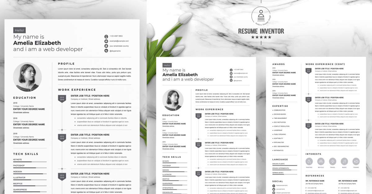 AMELIA / Professional Resume Template - TemplateMonster
