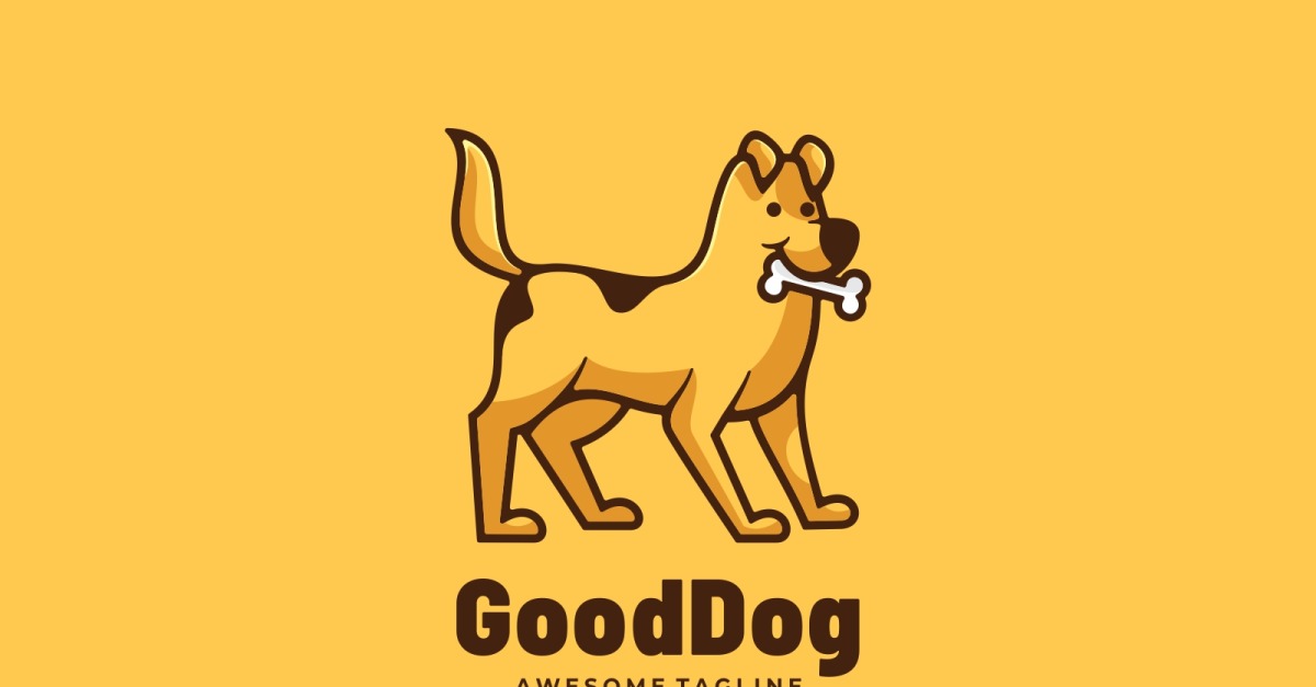 Logotipo do Good Dog Simple Mascot #194216 - TemplateMonster