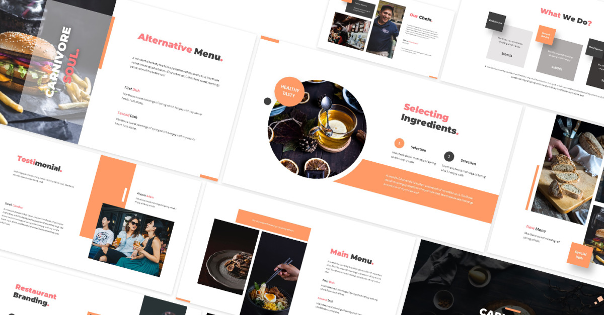 Modèle PowerPoint de nourriture d'âme carnivore