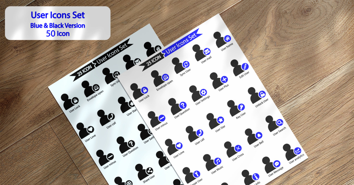 50 Premium User Icons Set #194487 - TemplateMonster
