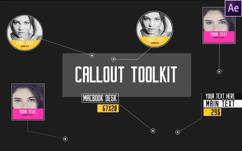 Simple Callout Titles - After Effects Template