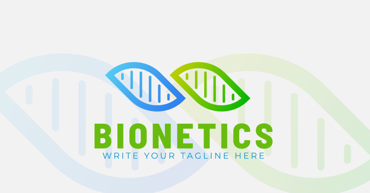Bio Genetics Logo Vector Design, Biological DNA,