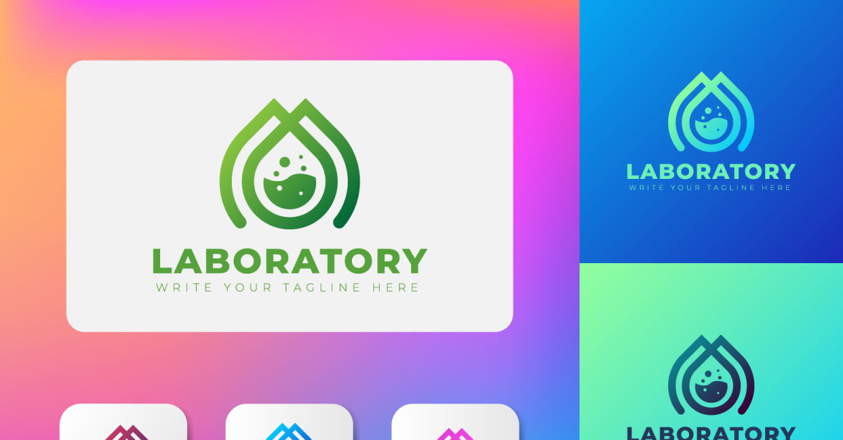 Bio Medicine Laboratory Logo Vector Design Template