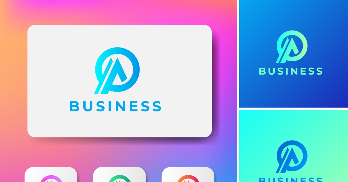 Modern A Harfi Logo, Minimal Kurumsal İş Veya Şirket Logosu