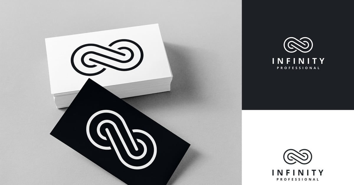 Modern Geometric Infinity Logo Template - TemplateMonster