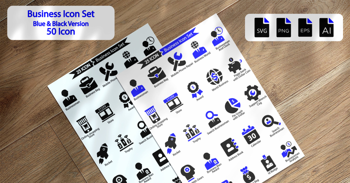 50 Premium Business Icon Set #195075 - TemplateMonster