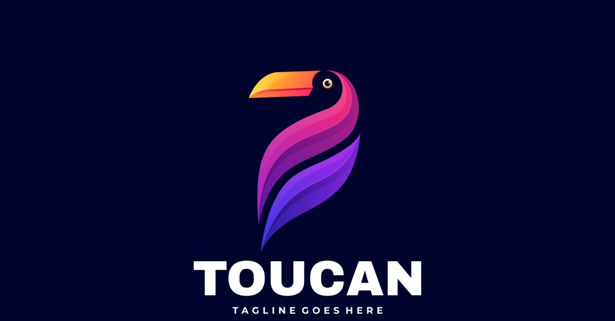 Tukan Logo-Stil mit Farbverlauf #195008 - TemplateMonster