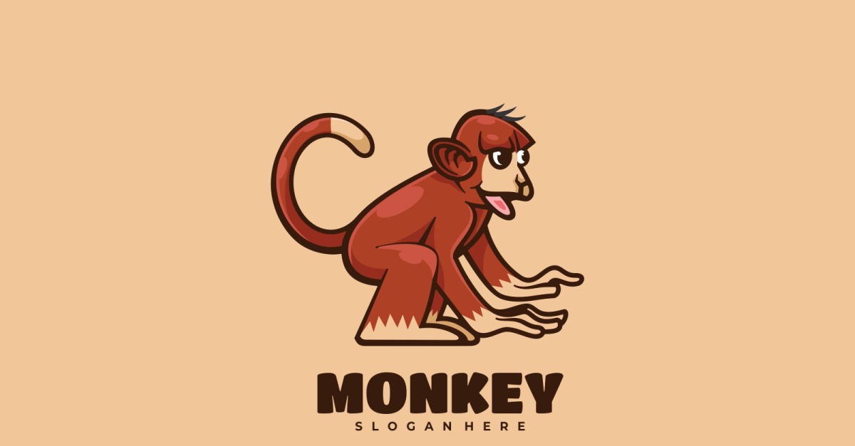 Logotipo do macaco simples mascote #195131 - TemplateMonster