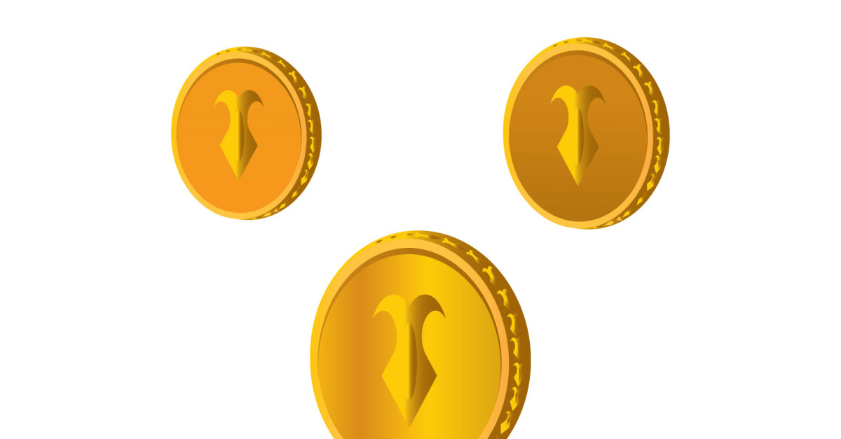 Golden Color Coin Logo Template #195561 - TemplateMonster