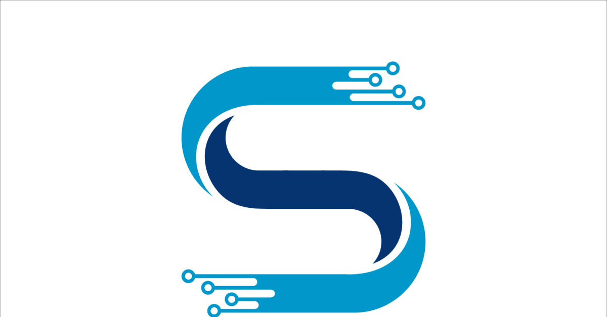 Letter S technology vector template #195662 - TemplateMonster