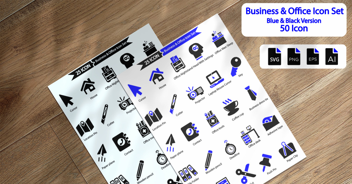 50 Premium Business And Office Icon Pack - TemplateMonster