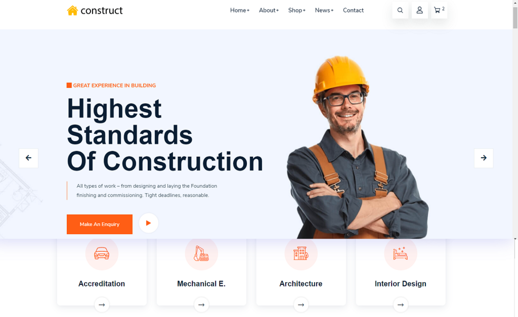 Construct Construction HTML Template - TemplateMonster