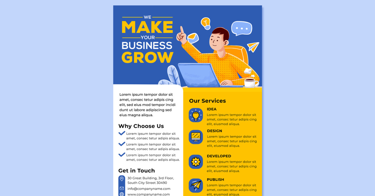 Creative Agency Poster #01 Print Template - TemplateMonster