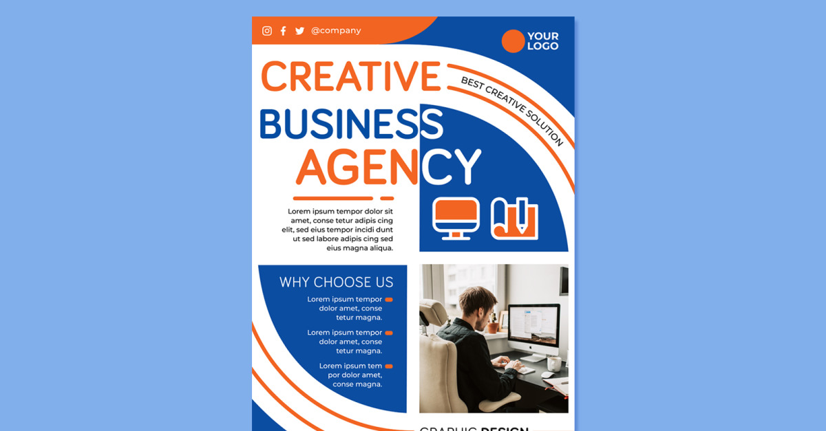 Creative Agency Poster #02 Print Template - TemplateMonster