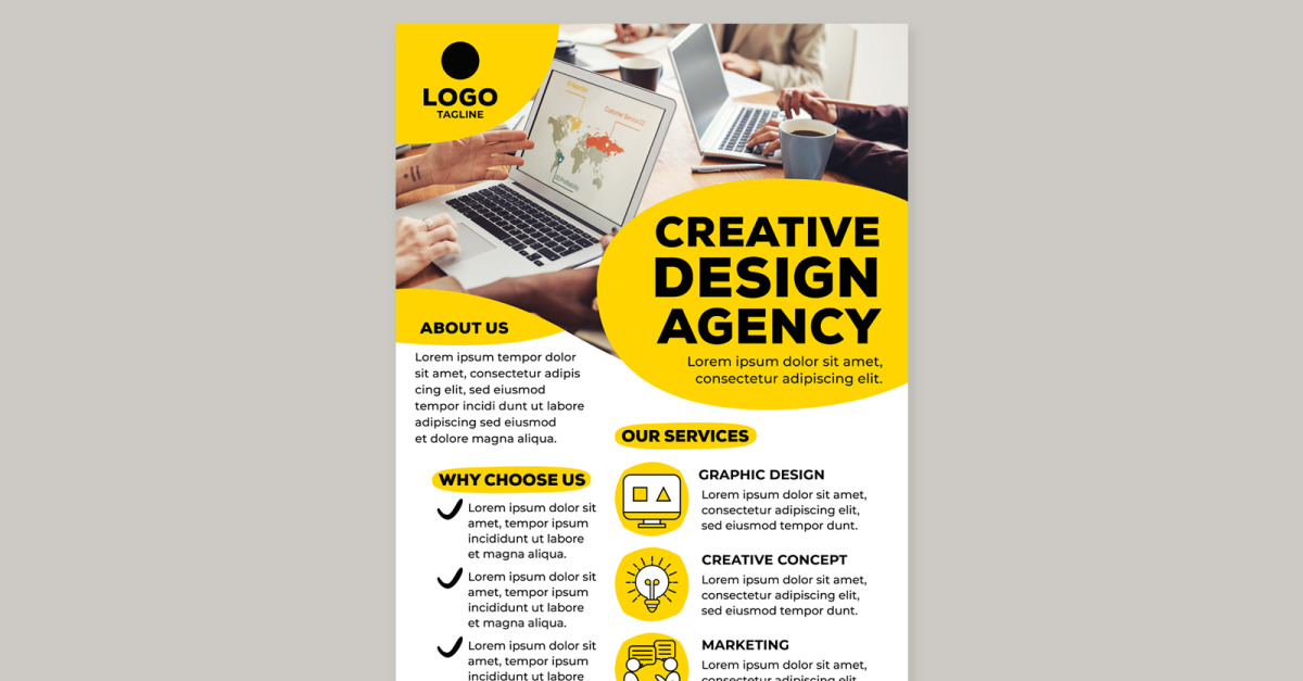 Creative Agency Poster #05 Print Template - TemplateMonster