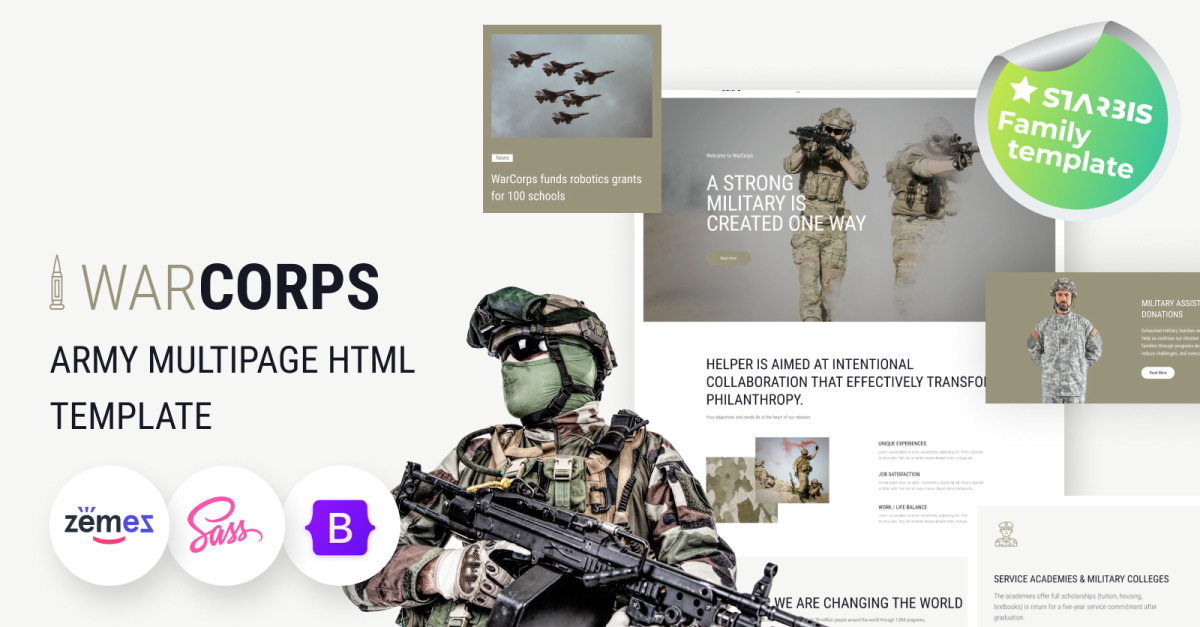 WarCorps - Military Service & Army HTML5 Template