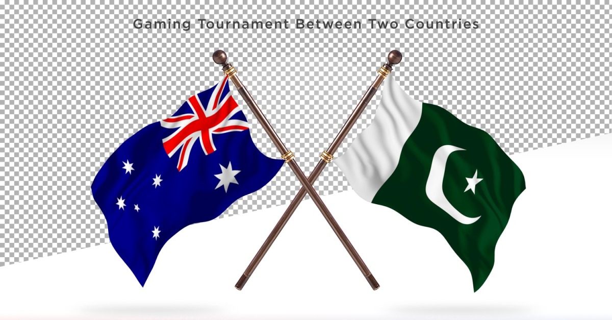 Australia versus Pakistan Two Flags #197820 - TemplateMonster