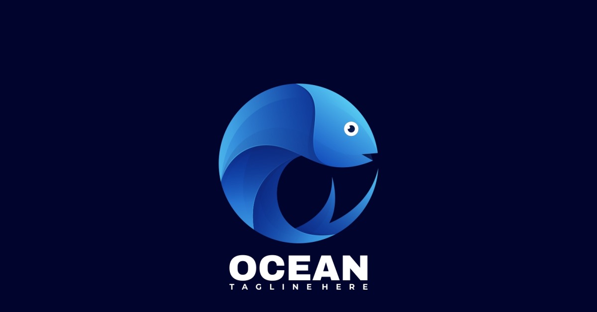 Ocean Fish Gradient Logo Style #197801 - TemplateMonster