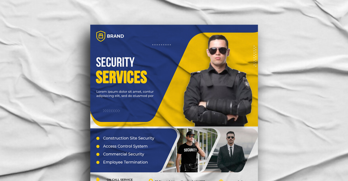 Security Services Social Media post design template