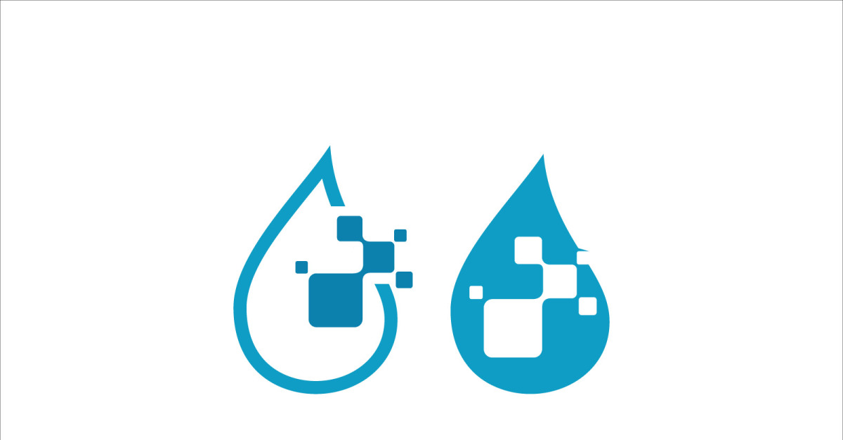 Water drop technology vector template - TemplateMonster