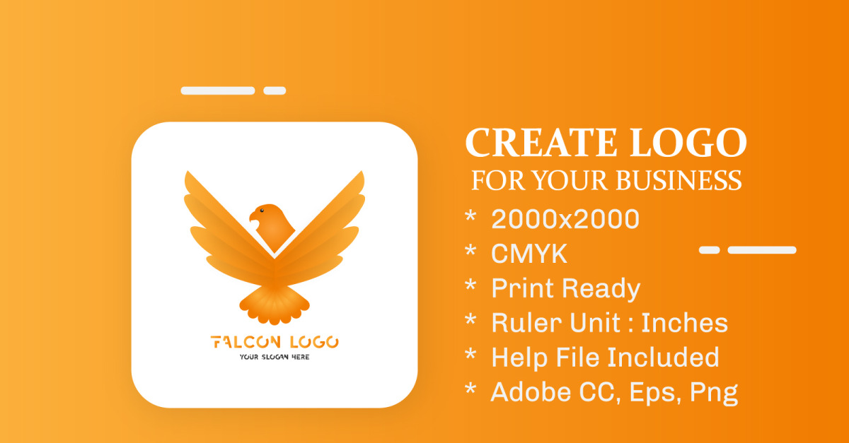 Creative Falcon Corporate Logo Template - TemplateMonster