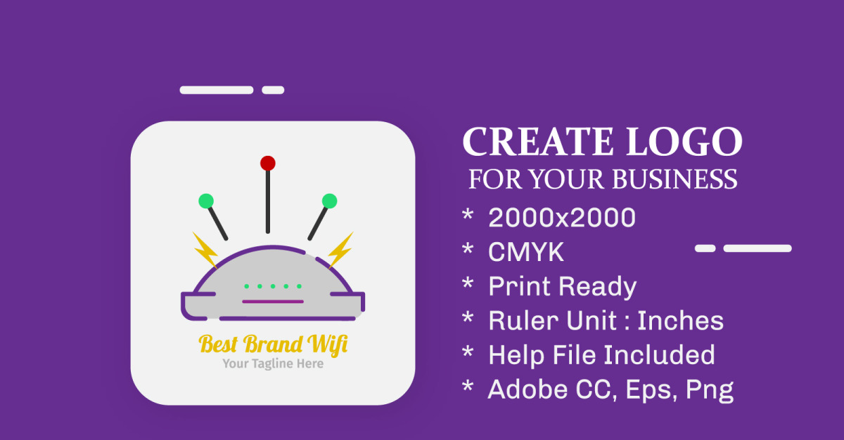 WIFI Router Service Logo Template #198445 - TemplateMonster