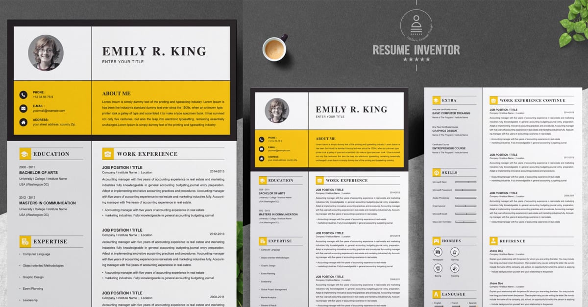 Emily r. king / CV Template #198846 - TemplateMonster