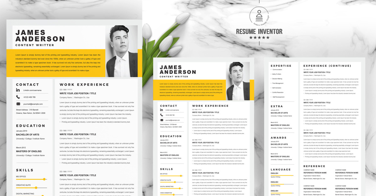 James Anderson / CV Template #198801 - TemplateMonster