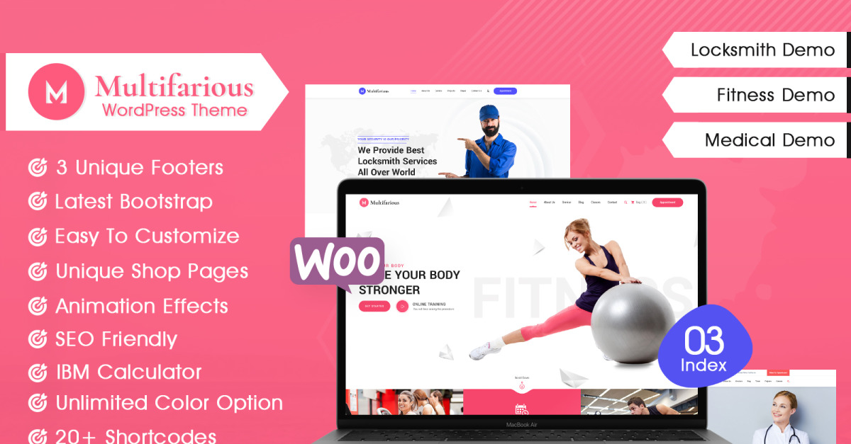 Multifarious - Multi-Concept Corporate WordPress Theme