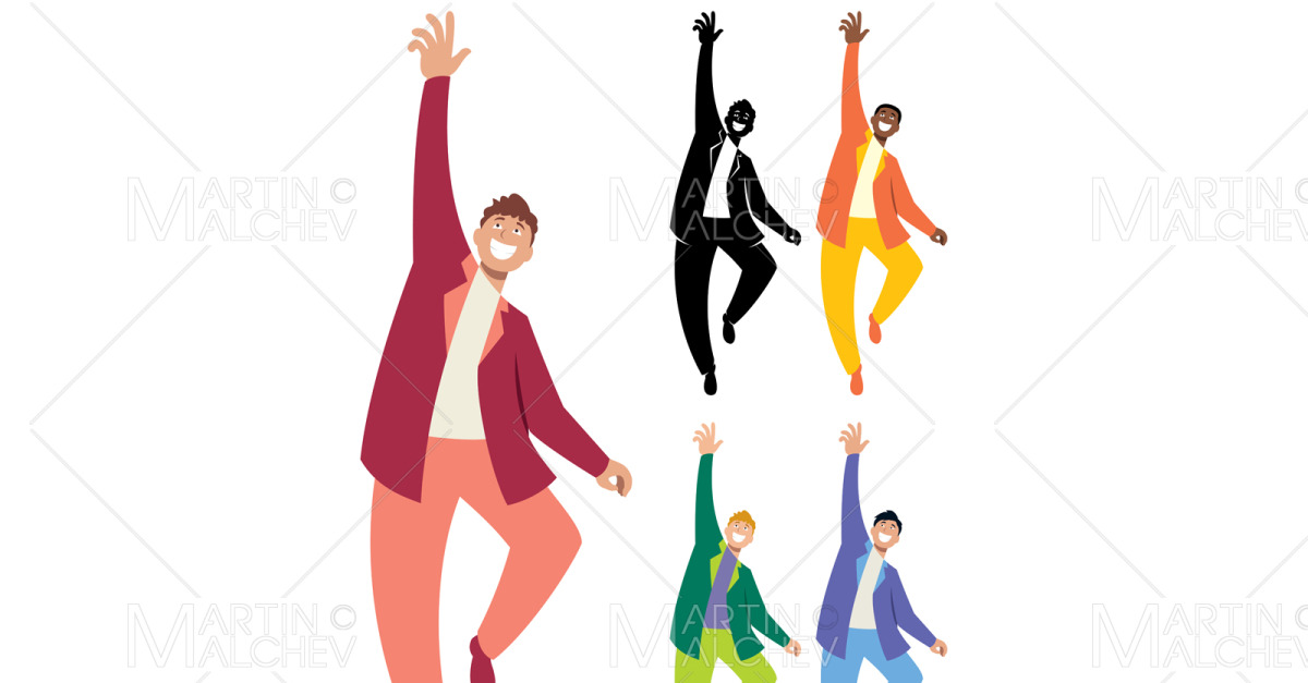 Man Reaching Up Vector Illustration #198902 - TemplateMonster