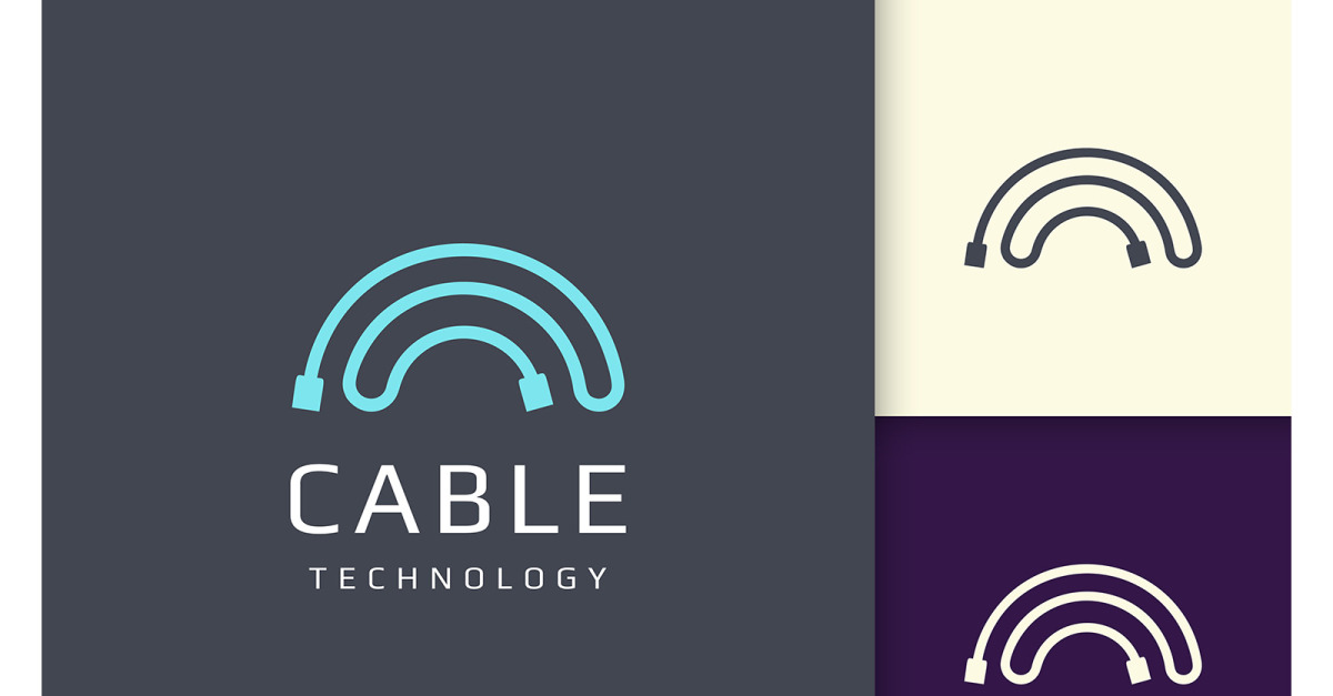 Cable or wire logo in simple shape #199258 - TemplateMonster