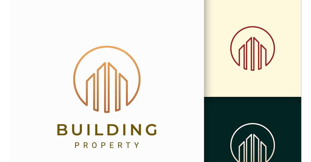 Construction Developer Logo Real Estate Developer Logo Stock