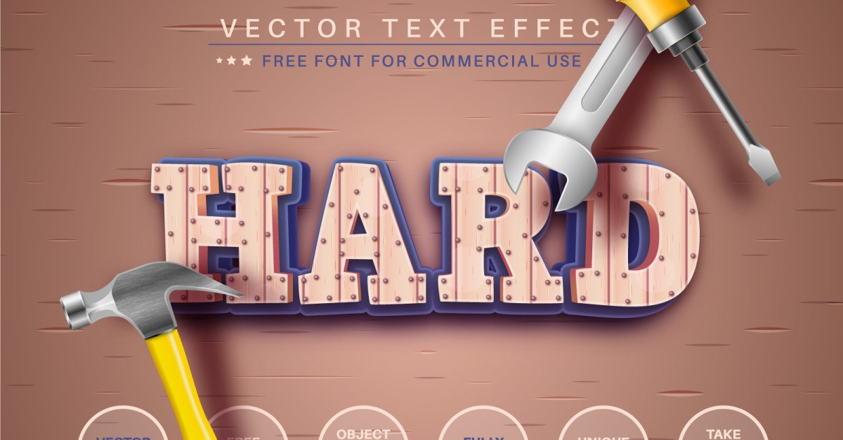 Work - Editable Text Effect, Font Style, Graphics Illustration
