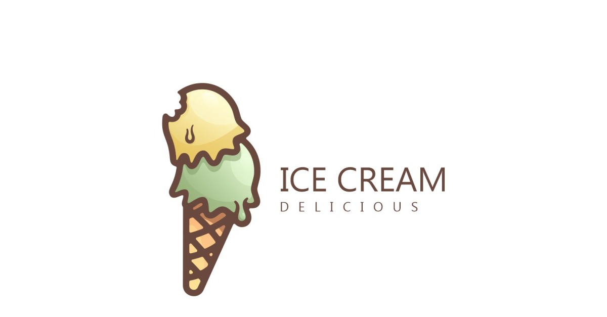 Ice Cream Simple Mascot Logo #201173 - TemplateMonster