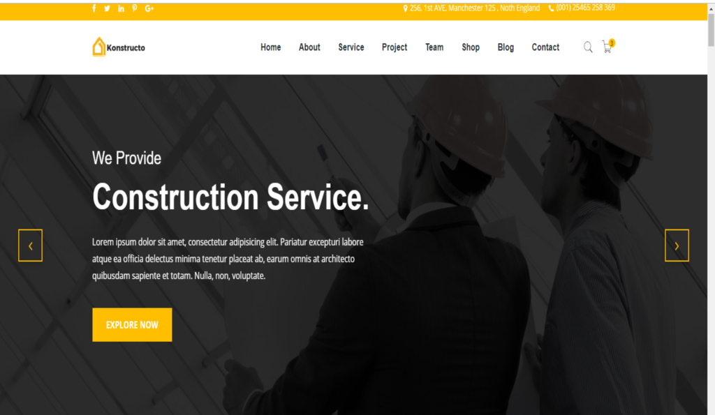 Konstructo Construction-Multipurpose Premium HTML5 Website Template