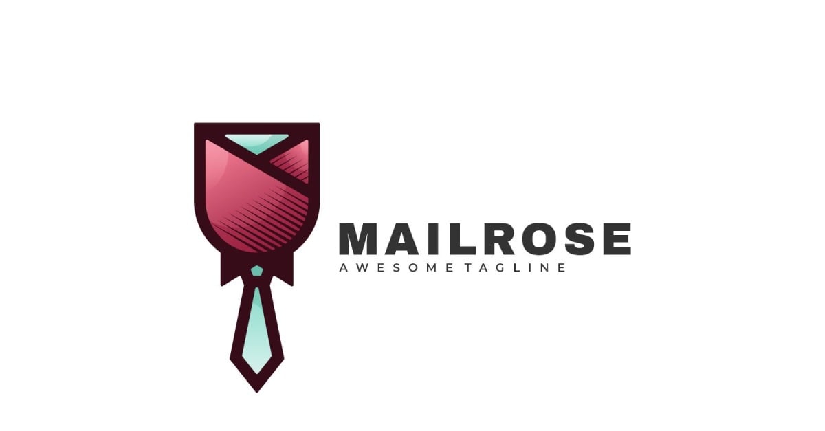 Mail Rose Color Line Logo #202410 - TemplateMonster