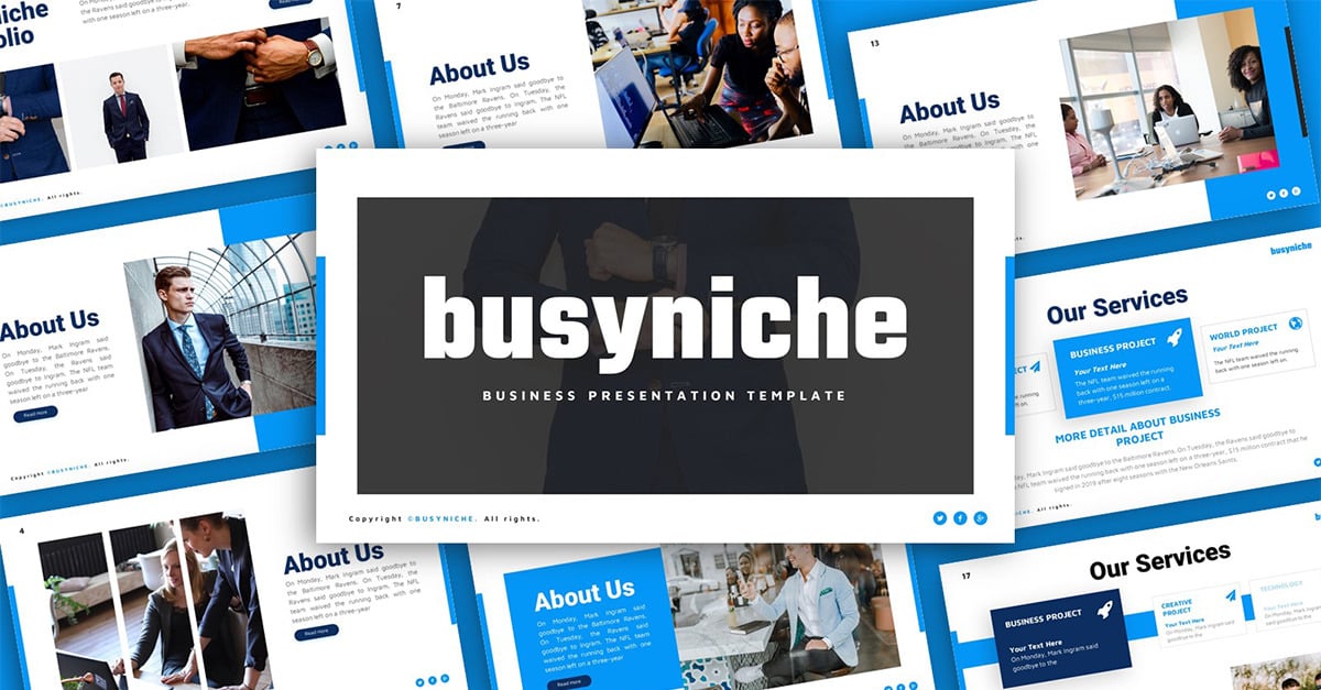 Busyniche Business Presentation Template - TemplateMonster