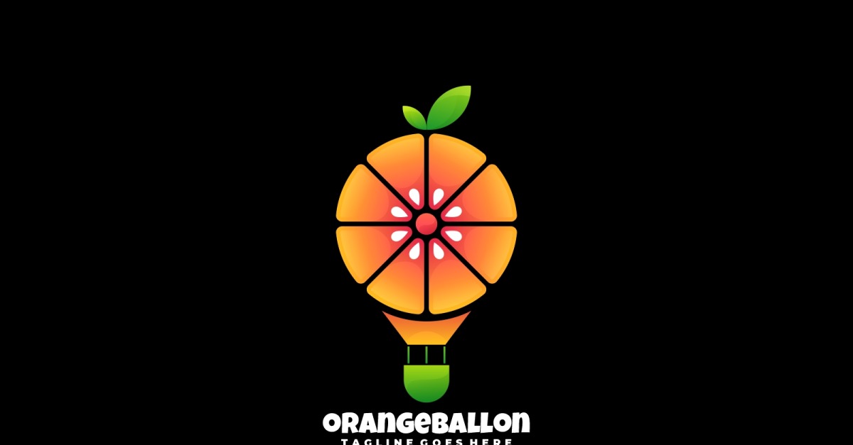 Balloon Orange Gradient Logo #202802 - TemplateMonster