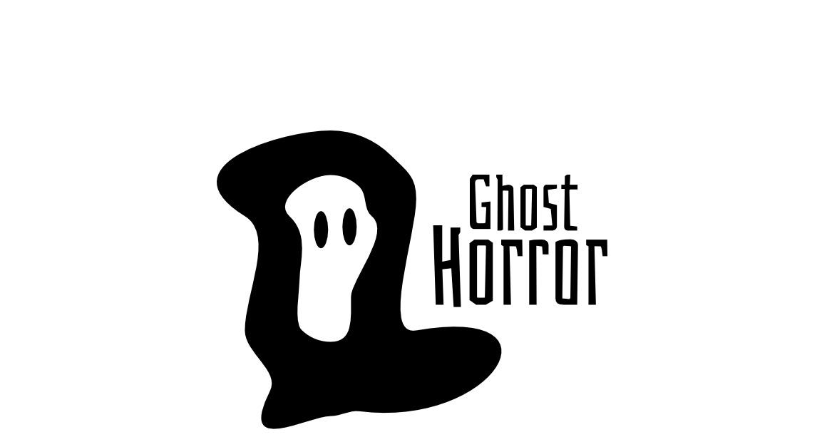 Logotipo simples do personagem fantasma de terror