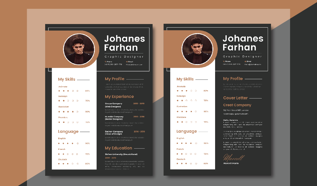 The Chocolata Dark Cv Resume #203144 - TemplateMonster