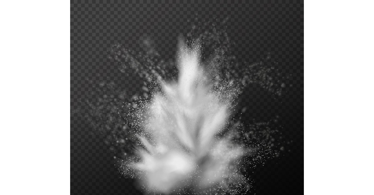 Explosion Realistic Vector Illustration Concept