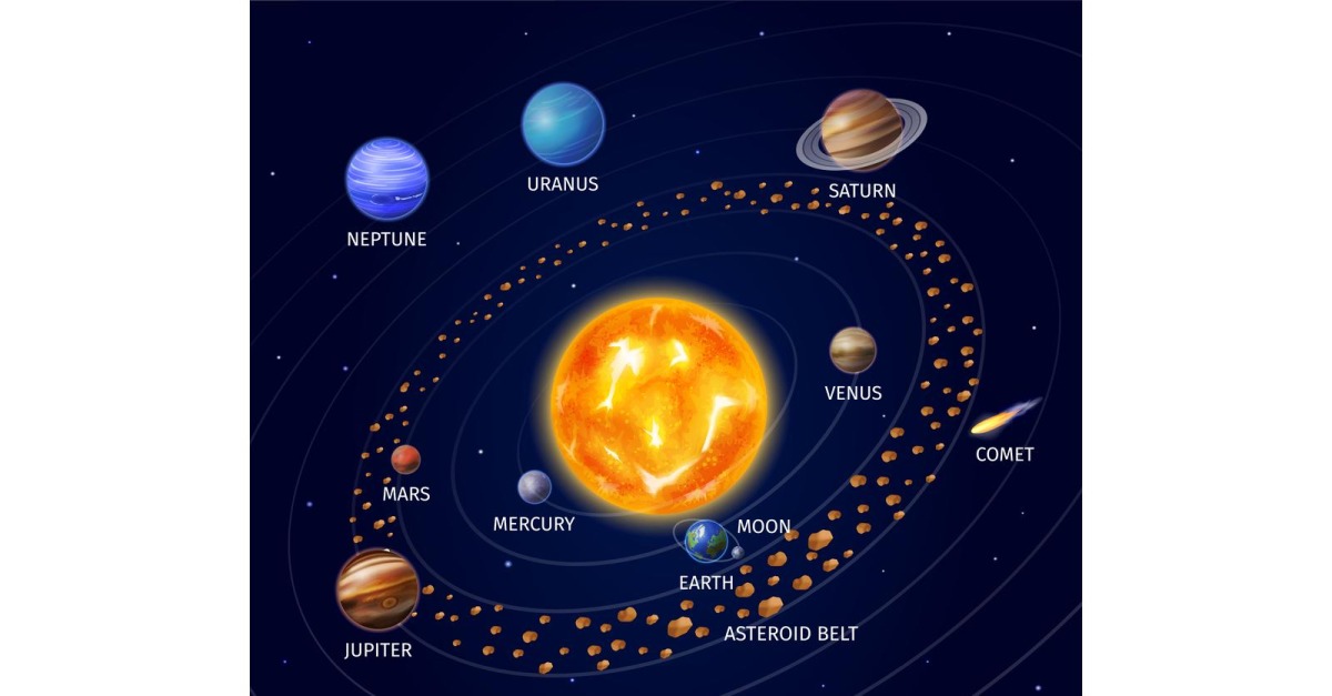Realistic Space Vector Illustration Concept - TemplateMonster
