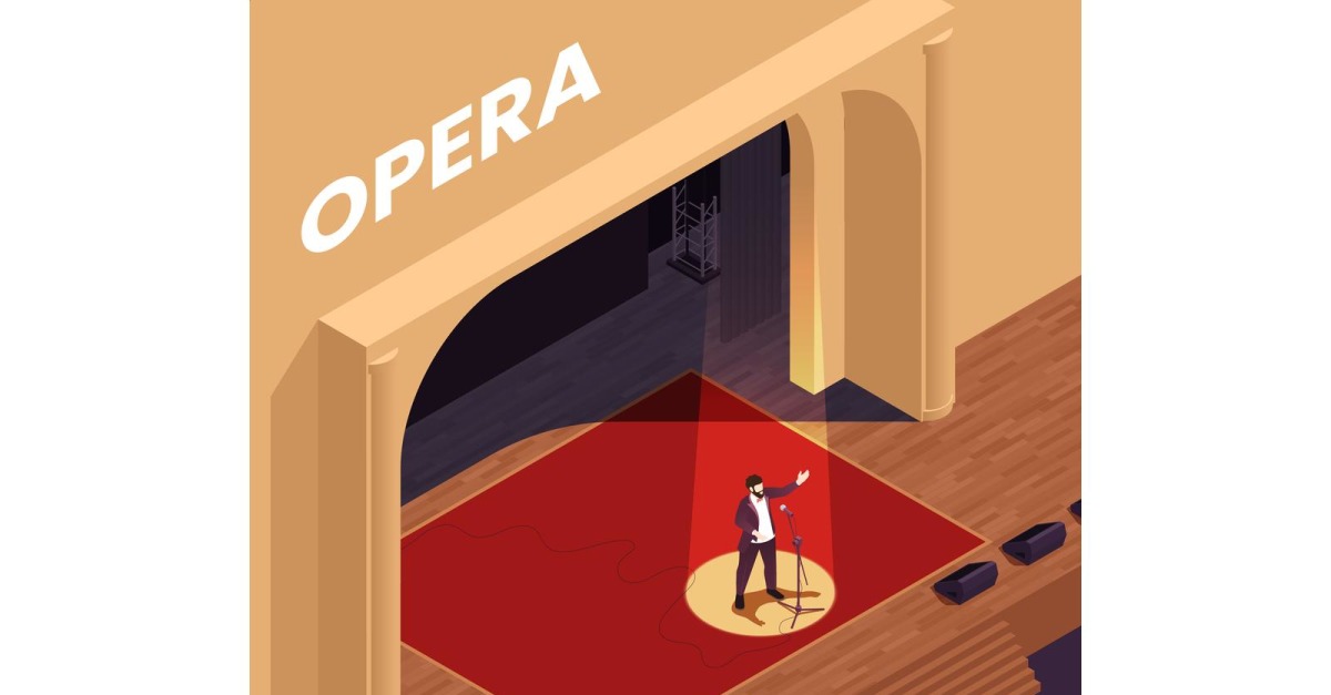 Opera Theatre Isometric Vector Illustration Concept