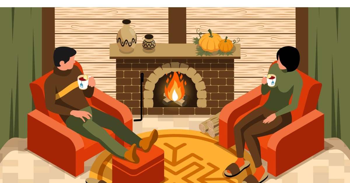 Isometric Autumn Fall Horizontal Illustration Vector Illustration Concept