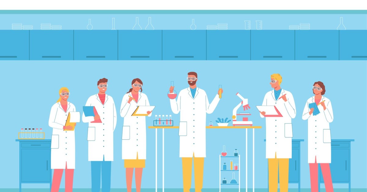 Microbiology Vector Illustration Concept - TemplateMonster