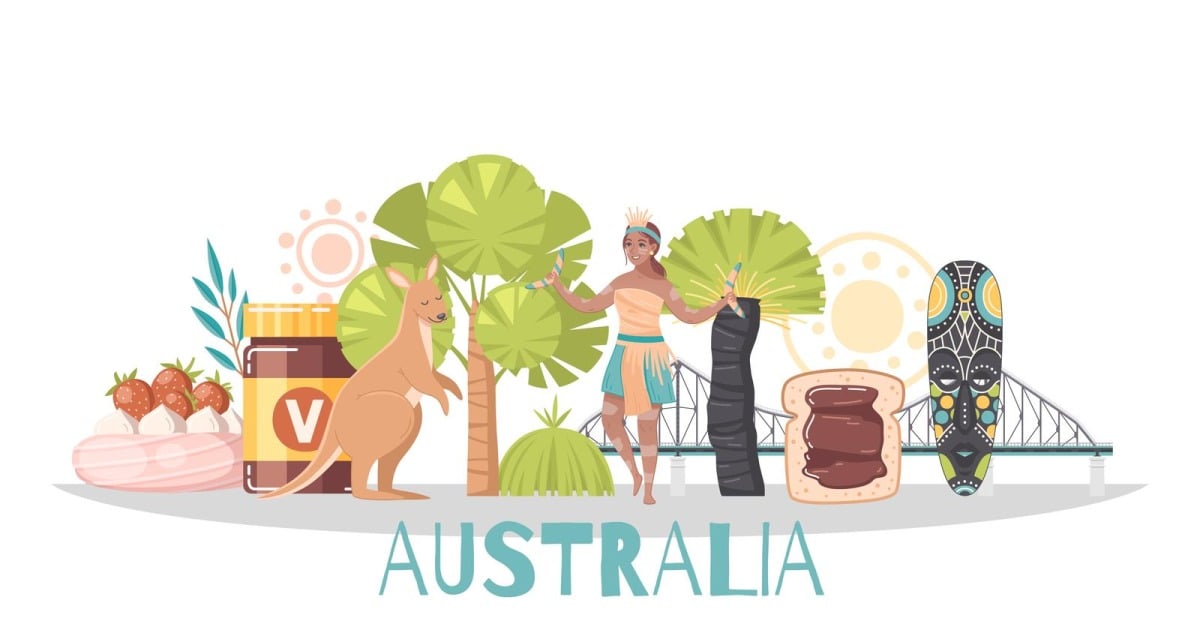 Australia Cartoon 4 Vector Illustration Concept